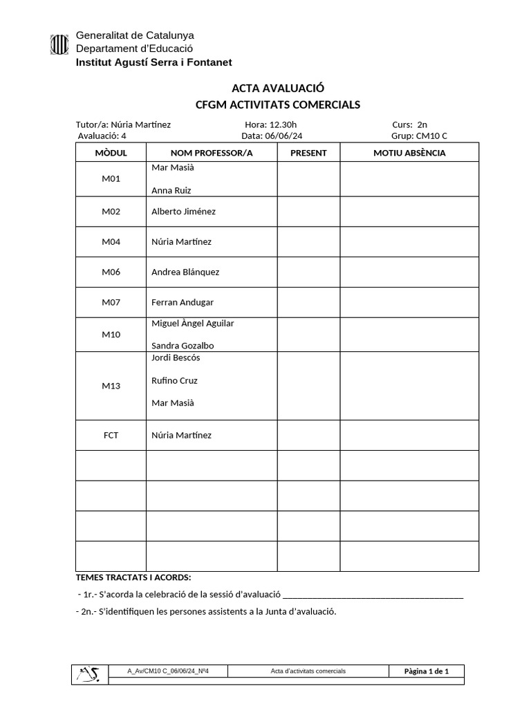 AV4 Activitats Comercials 2n Mati | PDF