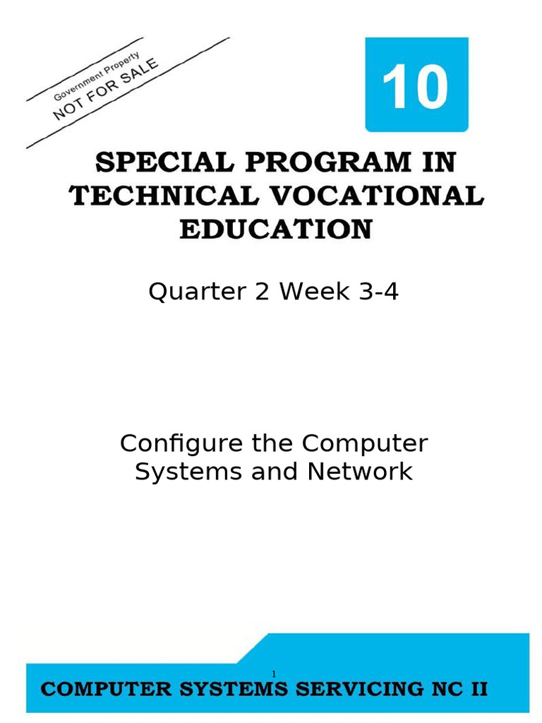 Sptve Css 10 Quarter 2 Week 3 4 | PDF | Computer Network | Network Switch