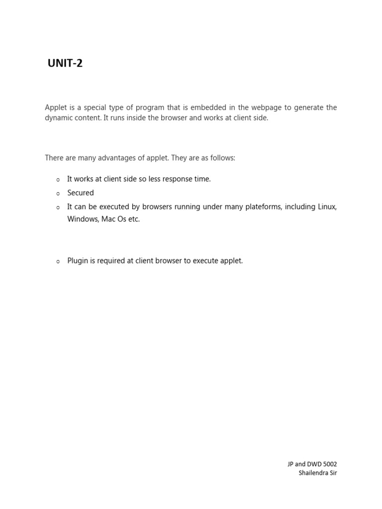 Unit 2 Jp And Dwd By Shailendra Sir Pdf Computer Programming 7478
