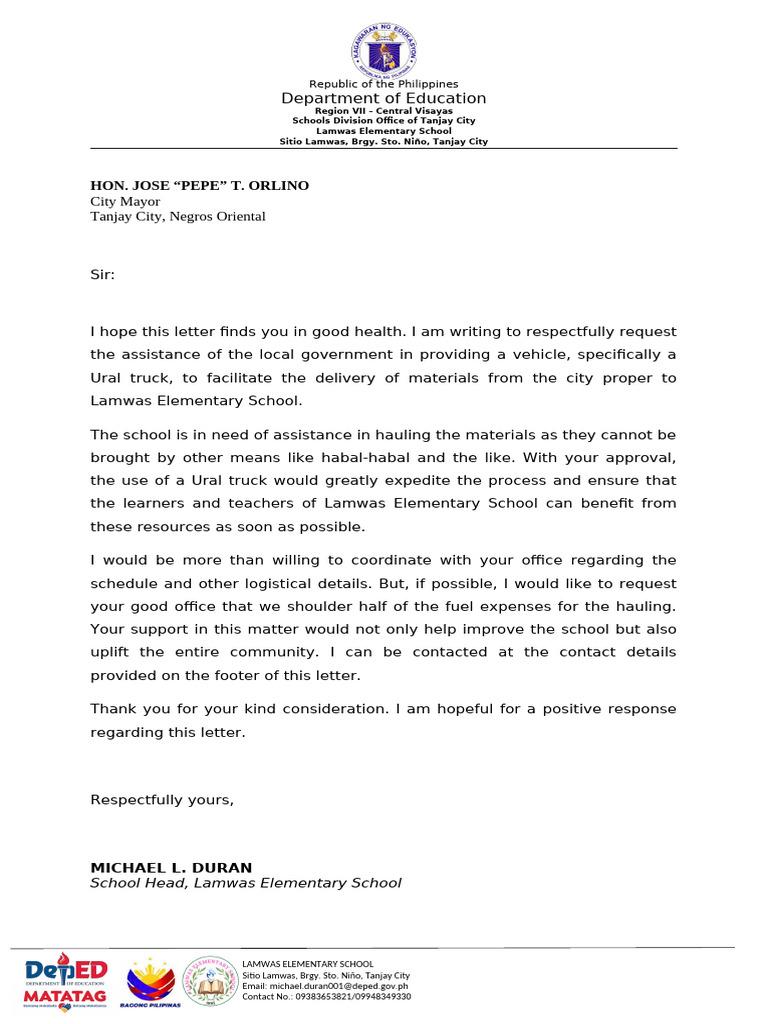 Transportation Letter | PDF