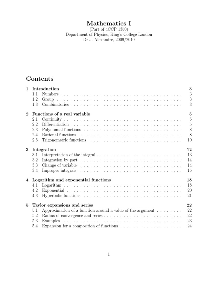 BSc 1st Year Maths Notes PDF | PDF | Basis (Linear Algebra ...