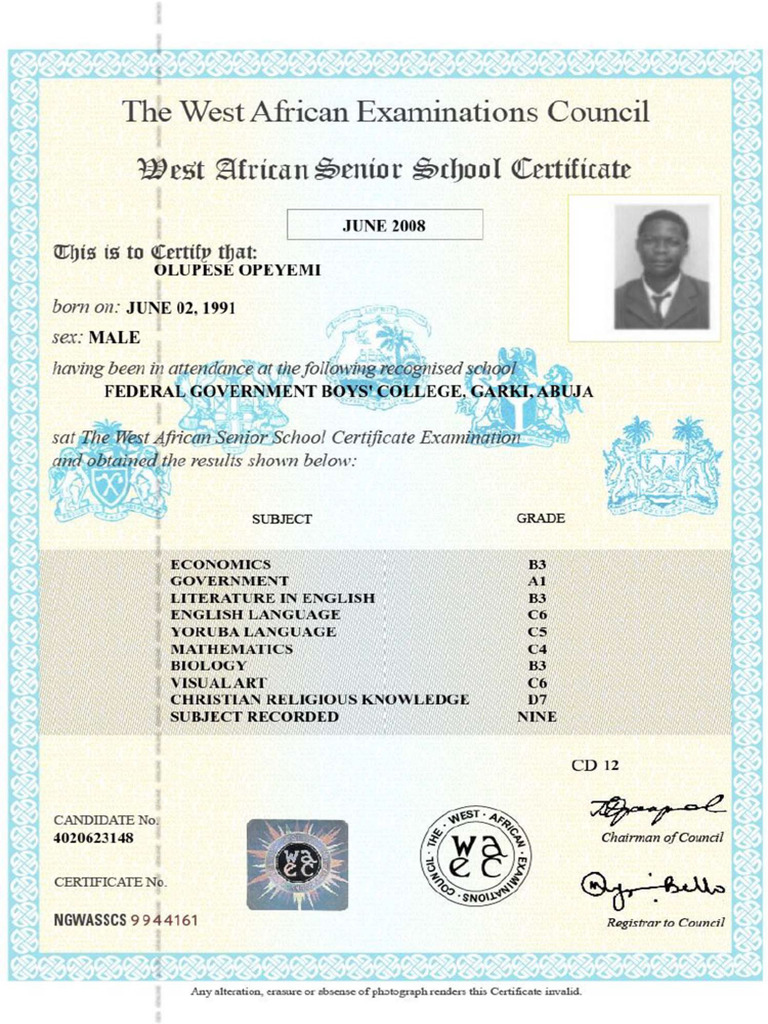 Waec Result | PDF