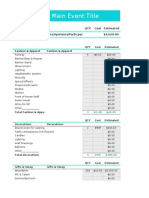 Quinceañera Budget Calculator Template | PDF
