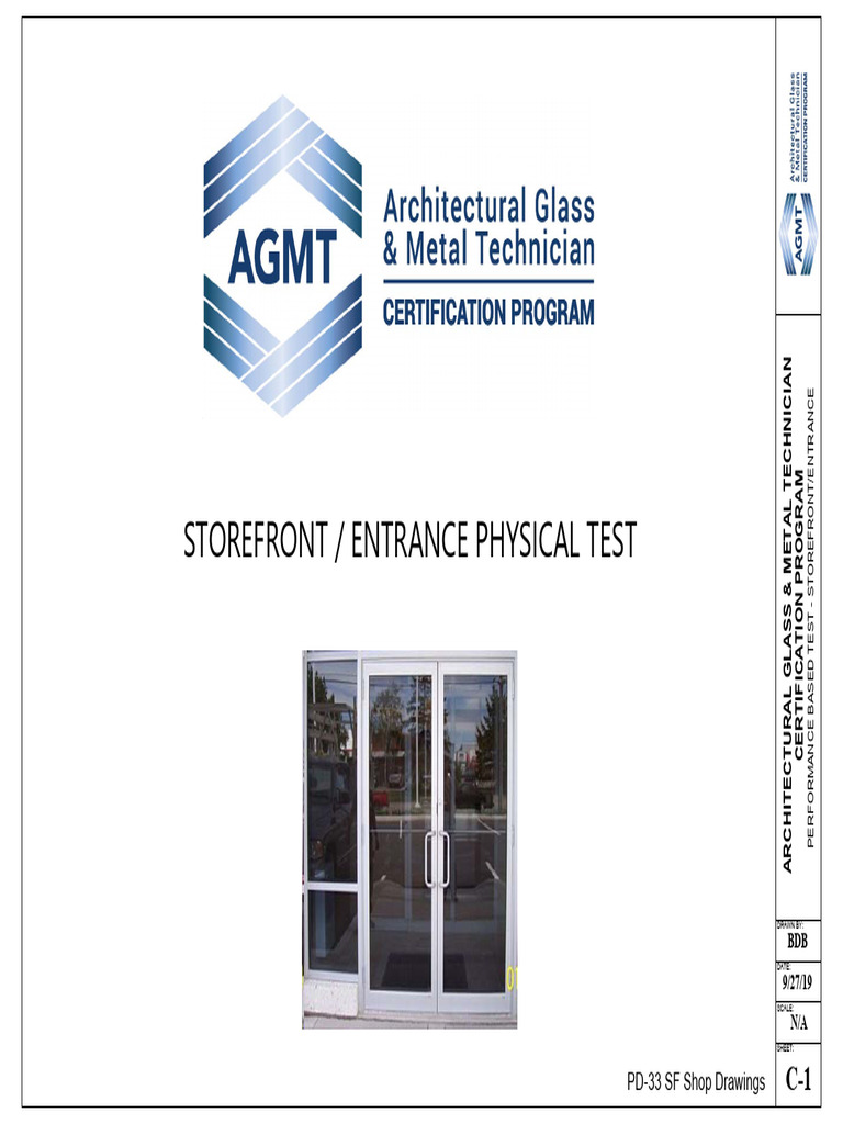 Storefront/Entrance Technician Test Guide | PDF | Screw | Door