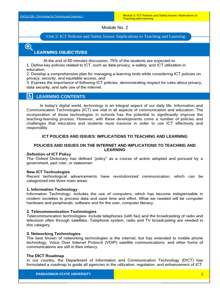 Unit 2 TTL | PDF | Information And Communications Technology | Educational Technology