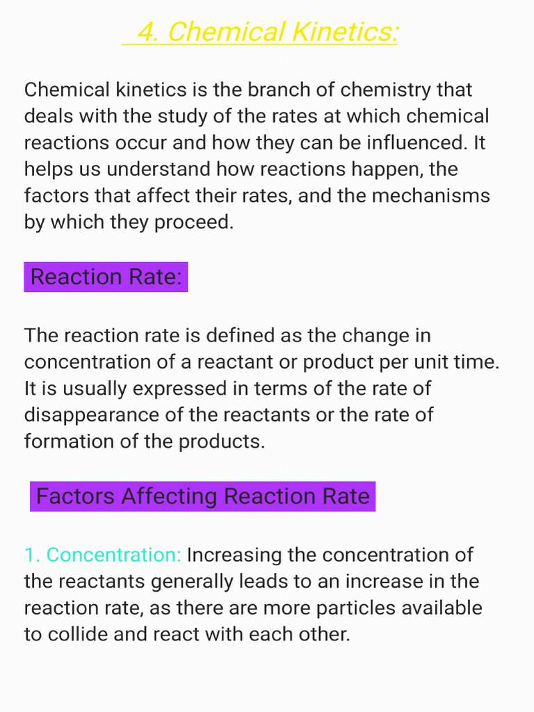 Chemical Kinetics Detailed Notes - 230706 - 153703-1 | PDF