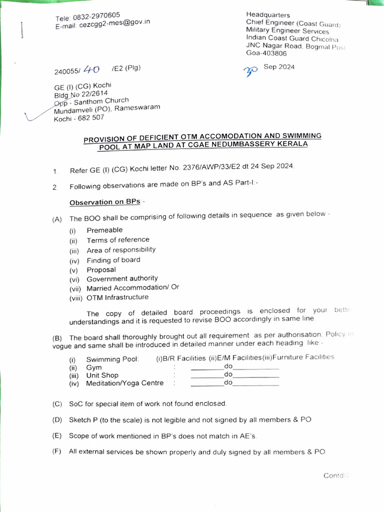 Provn of Defi Otm Accn & Swimming Pool at Map Land at Cgar Nedumbassery ...