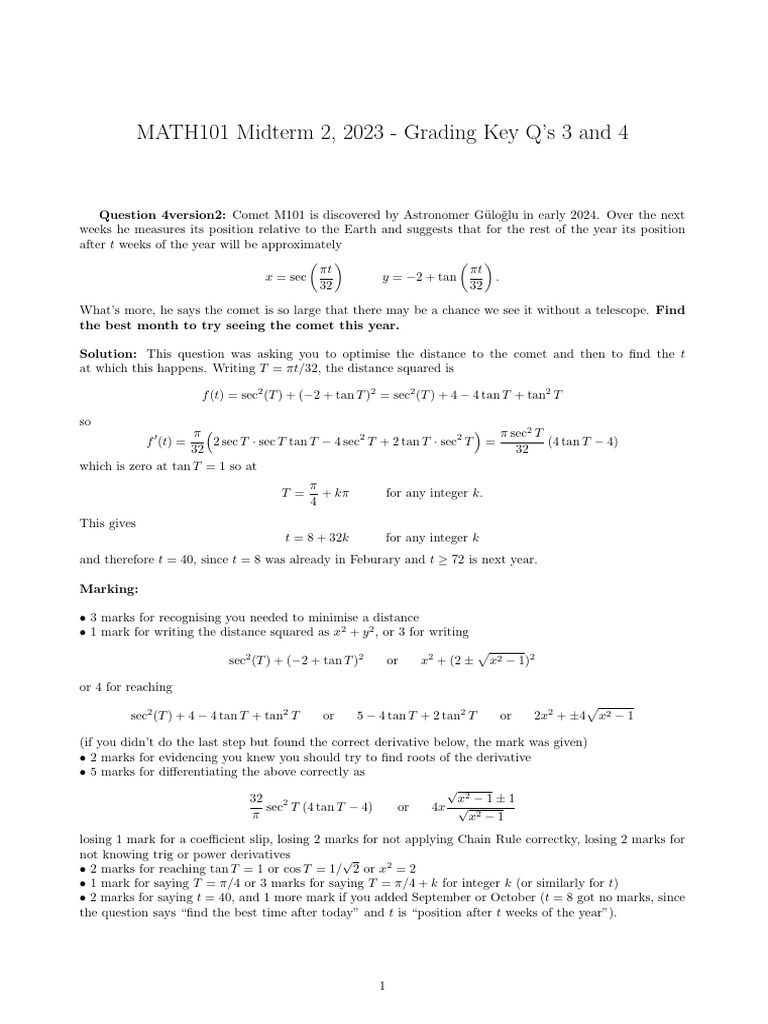 E2 Grading Key | PDF | Square Root | Algebra