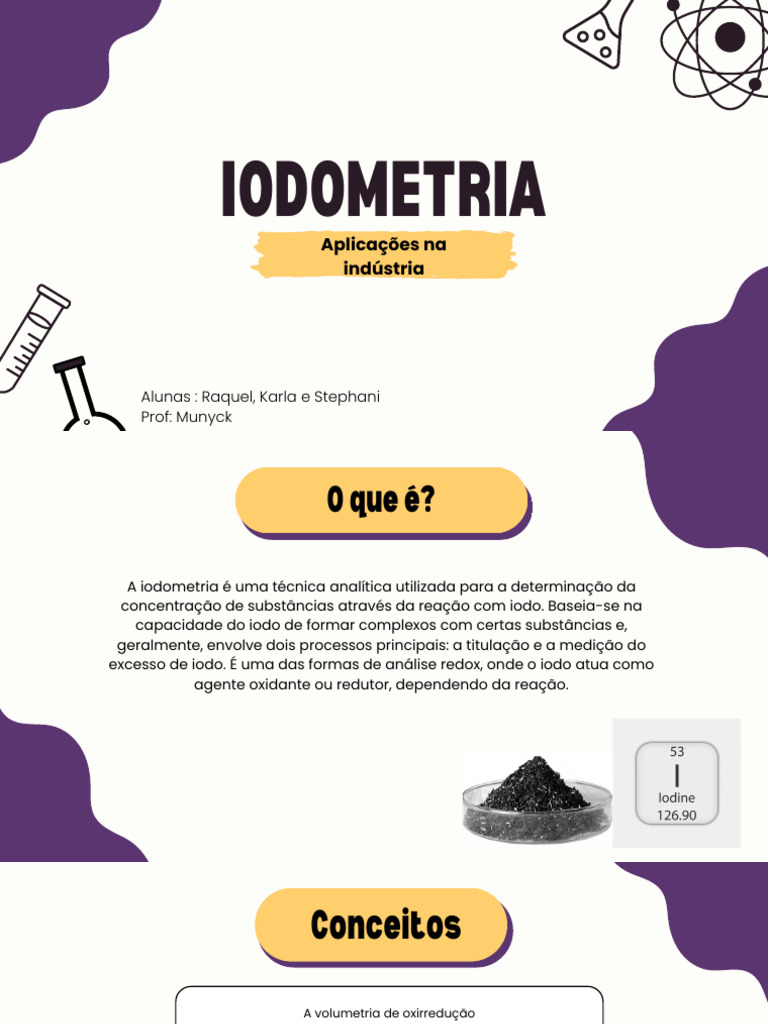 iodometria | PDF | Titulação | Química