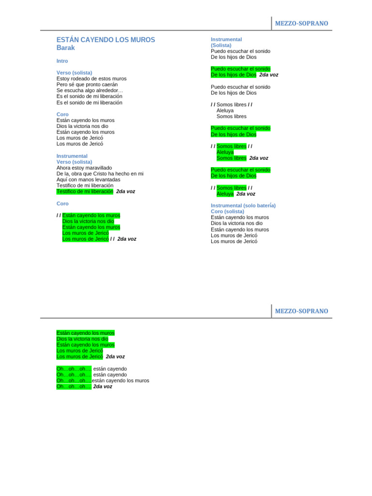 2da - Estan Cayendo Los Muros | PDF