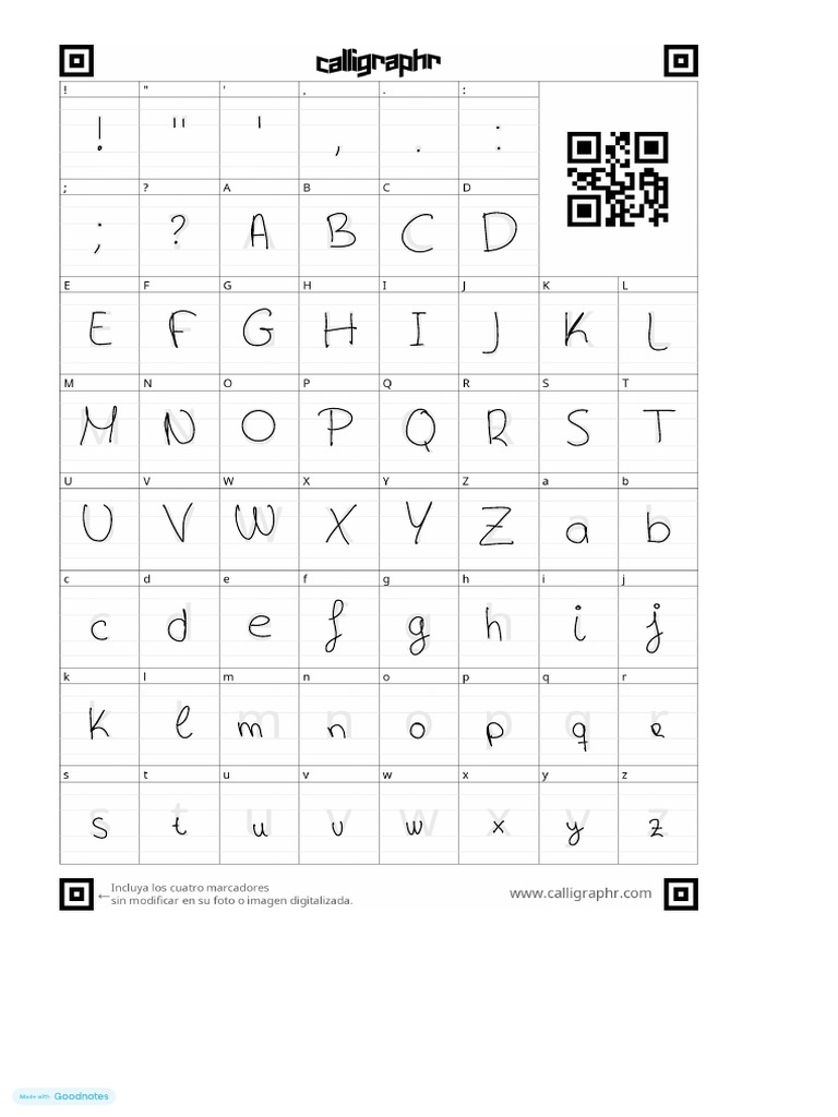 Calligraphr Template 2 | PDF