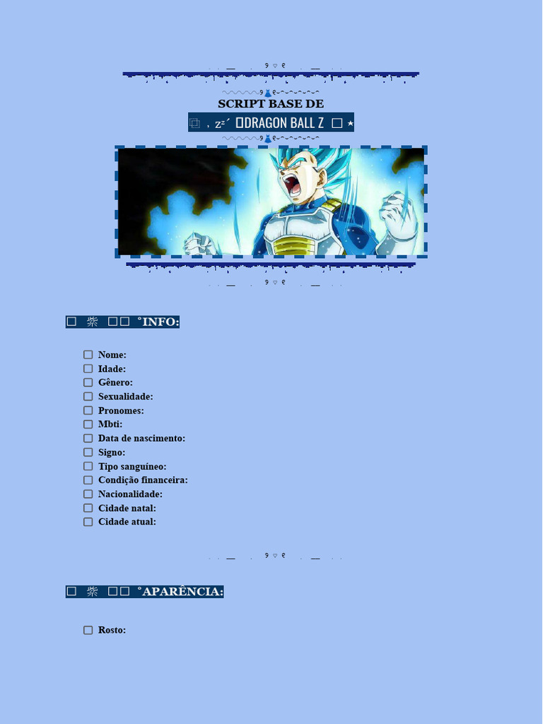 Script Personalizado Dragon Ball Z | PDF