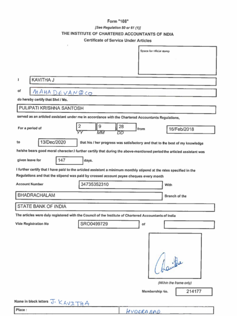 Articleship Completion | PDF
