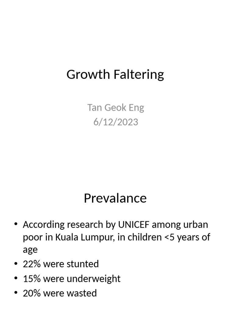 Growth Faltering | PDF | Childhood | Human Life Stages