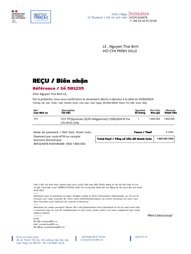 Recu 501235 - 01-04-2024 | PDF