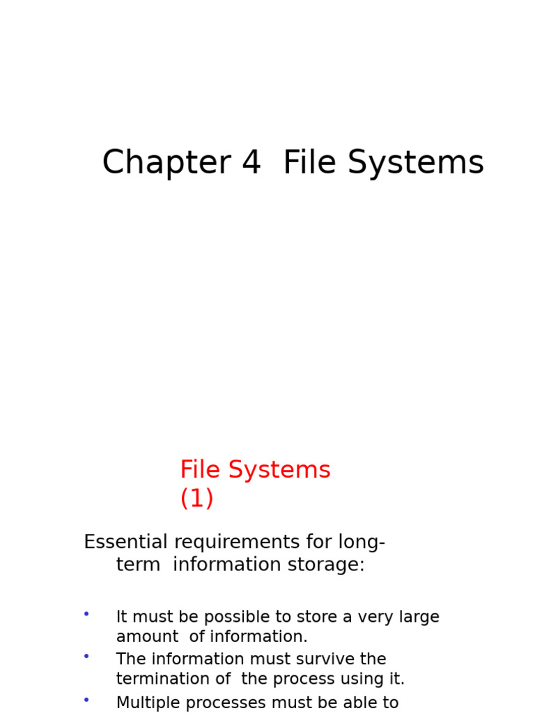 Chapter 04 | PDF | Computer File | File System