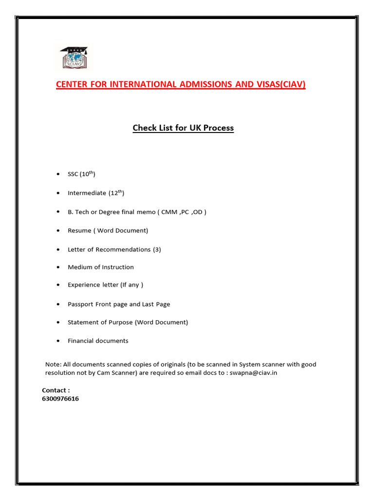 UK Checklist Mon | PDF | Computers