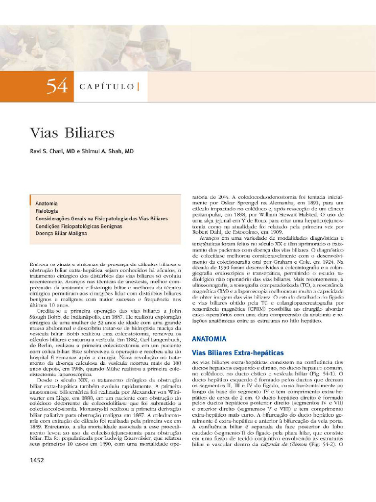 Capitulo Vias Biliares Sabiston | PDF