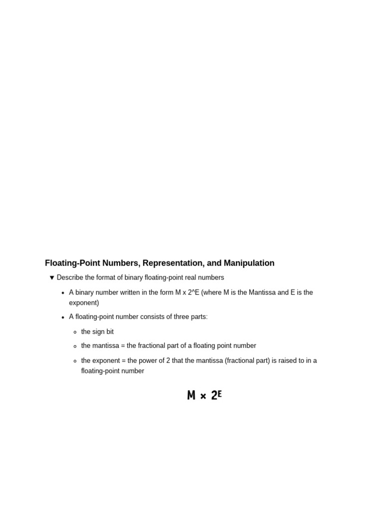 Mantissa and Exponent Polished Notes A2 | PDF | Internet Protocol Suite ...