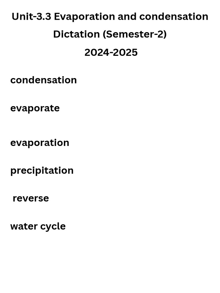 Dictation (Unit 3.3) | PDF | Home & Garden | Science & Mathematics