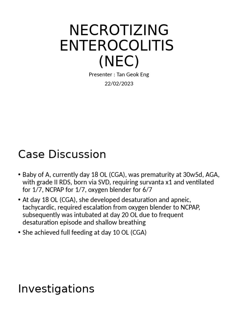 Understanding Necrotizing Enterocolitis | PDF | Preterm Birth | Medical ...
