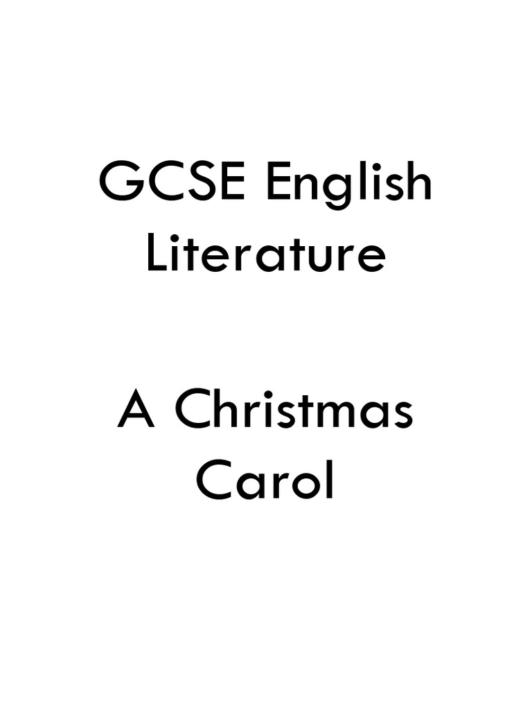 A Christmas Carol: GCSE Study Guide | PDF | Ebenezer Scrooge