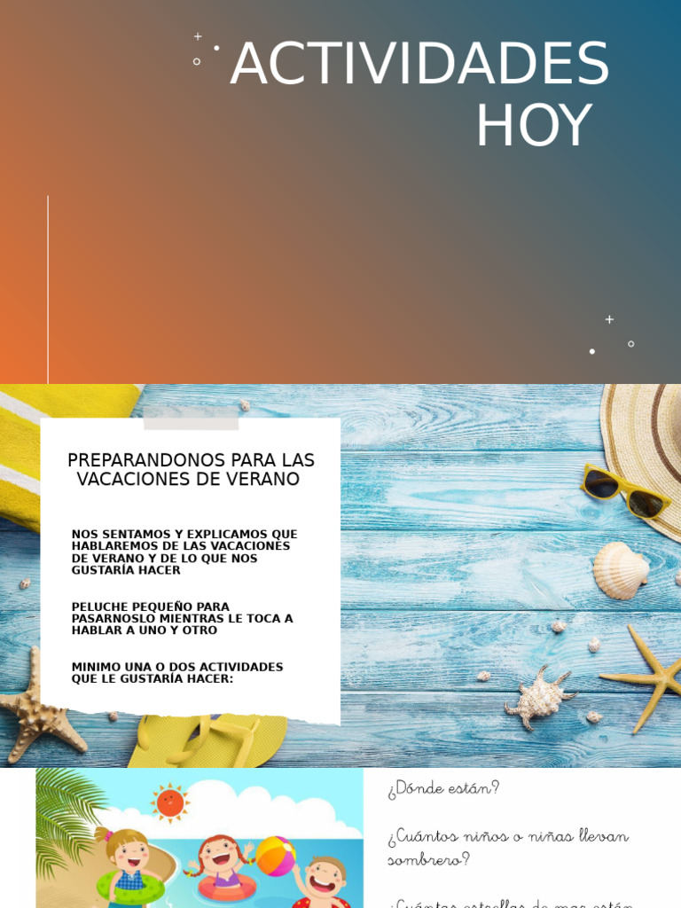 Actividades para Vacaciones de Verano | PDF