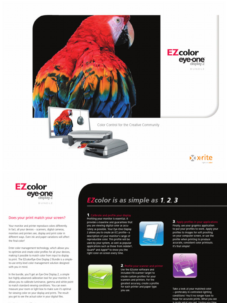 EZ Color | PDF | Computer Monitor | Image Scanner