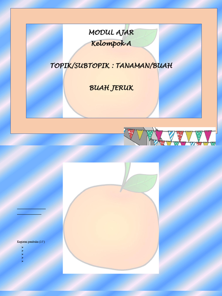 Modul Ajar Tema Buah Jeruk PAUD | PDF