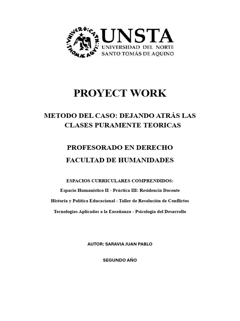 Proyect Work v4 | PDF | Enseñando | Aprendizaje