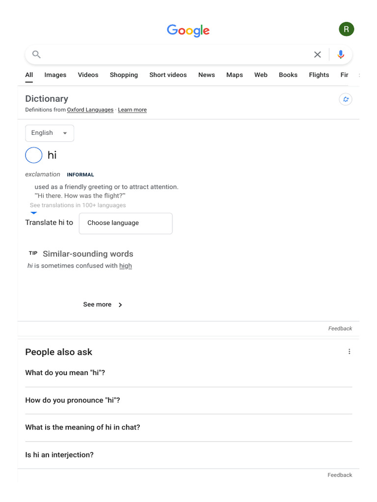 Hi - Google Search | PDF | Dictionary | Languages