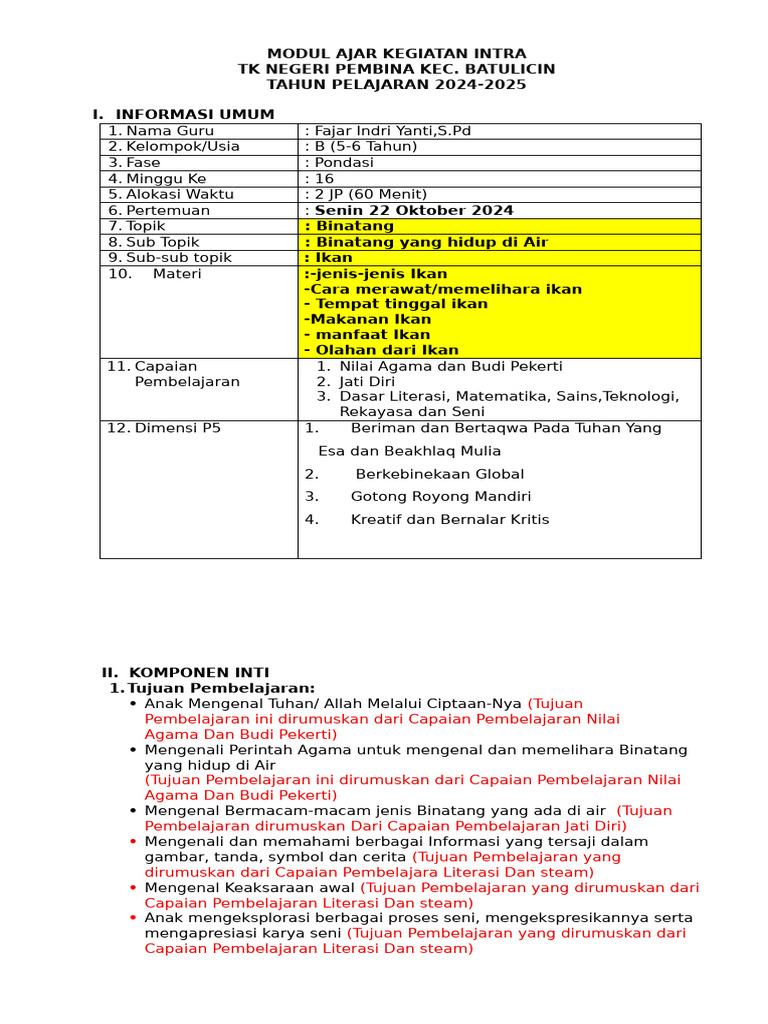 Modul Ajar Ukin Indri | PDF