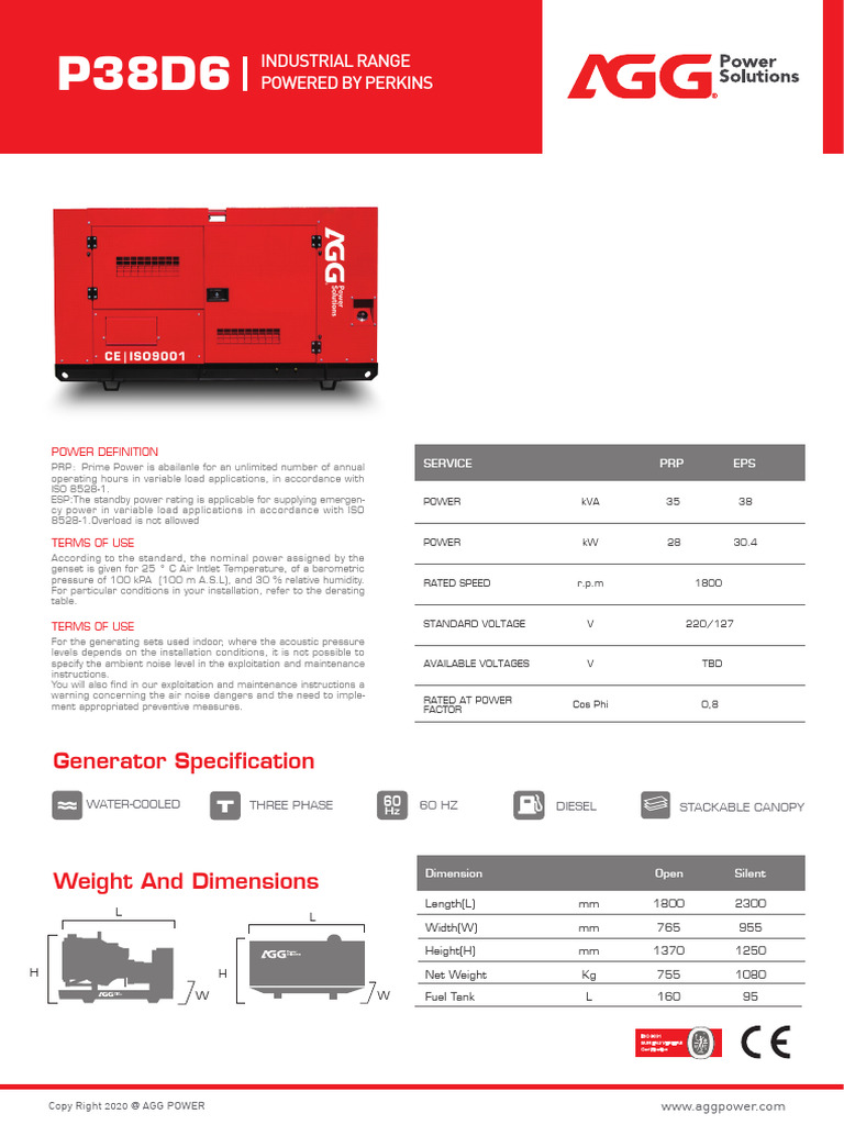 DG Spec P38D6 1103a 33G | PDF | Manufactured Goods | Electricity