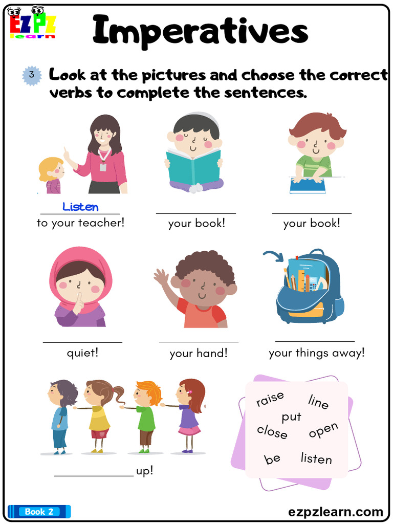 Imperatives Look at The Pictures and Answer The Sentences Bk2 | PDF