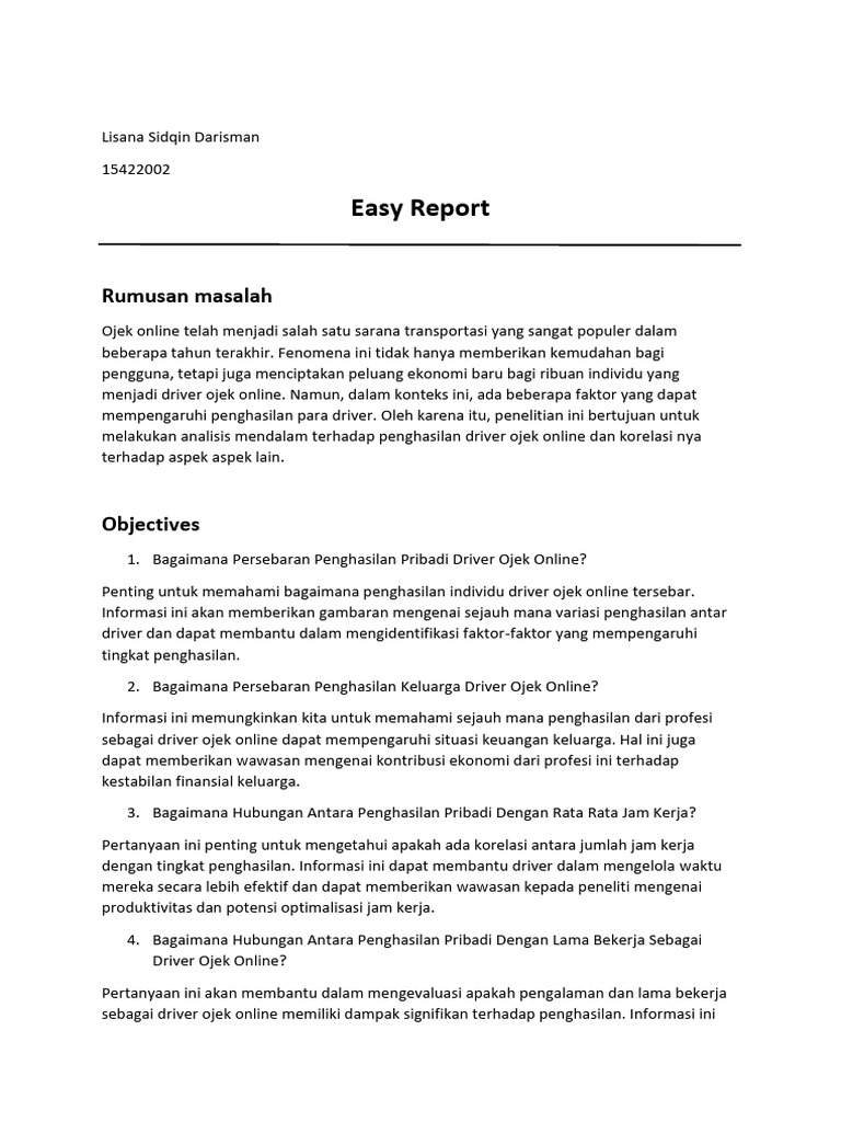 Easy Report | PDF | Karier & Perkembangan | Bisnis