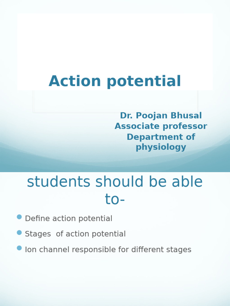 Action Potential | PDF | Action Potential | Membrane Potential