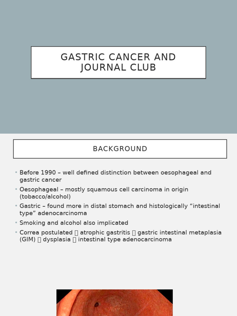 Gastric Cancer Journal Club | PDF | Cancer | Medical Specialties