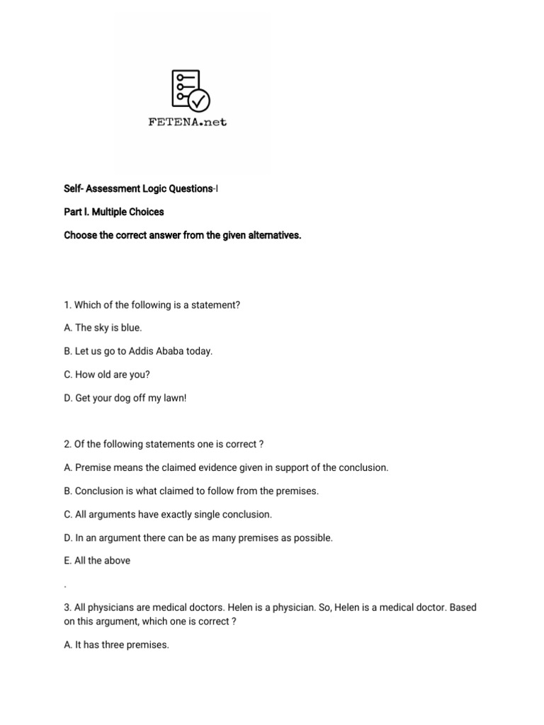 Logic Mid Exam - 240201 - 095147 | PDF