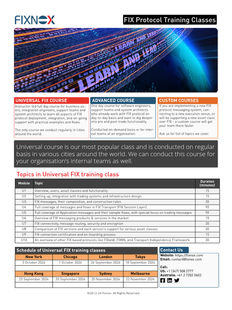 FIX Protocol Training Overview | PDF | Network Architecture ...