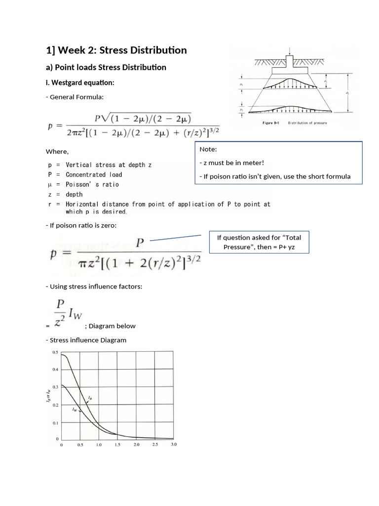 Stress Distribution Summary | PDF | Area | Stress (Mechanics)