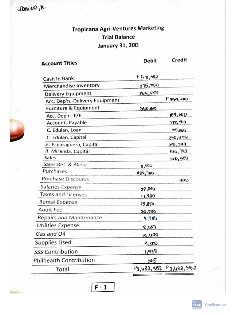 Trial Balance & Worksheet | PDF
