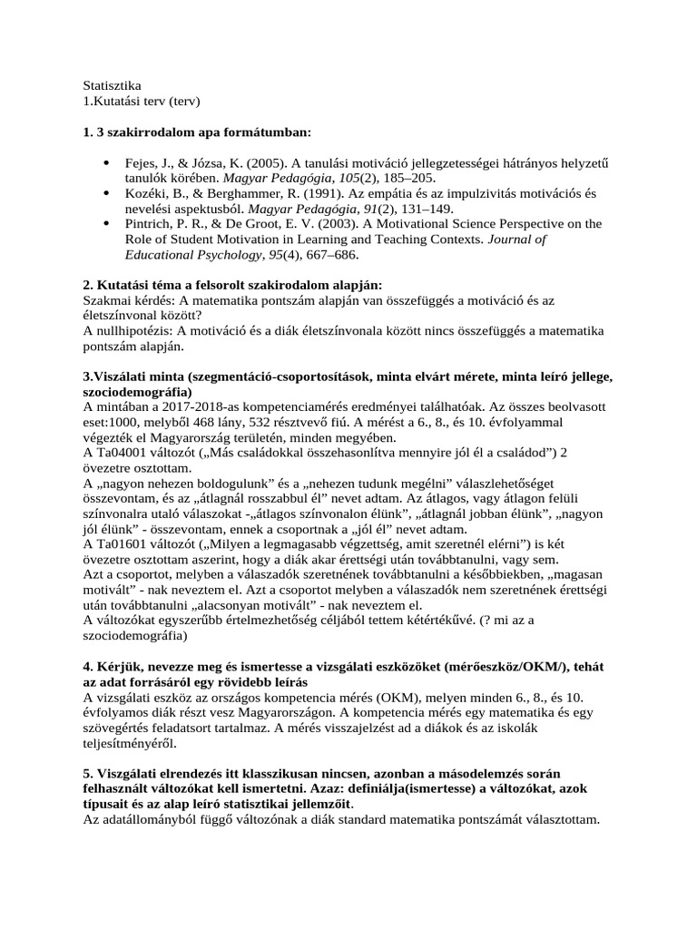 1.kutatási Terv | PDF