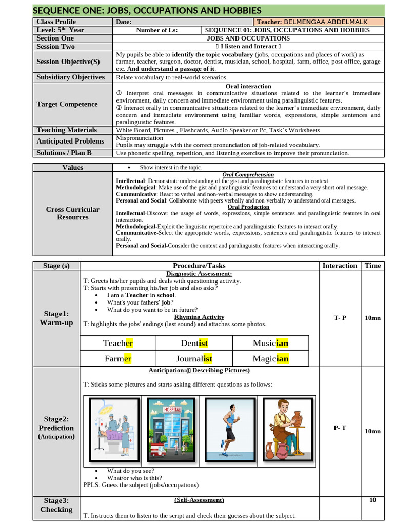 5PS Seq 01 Sect 01 Lesson 02 | PDF | Vocabulary | Nonverbal Communication
