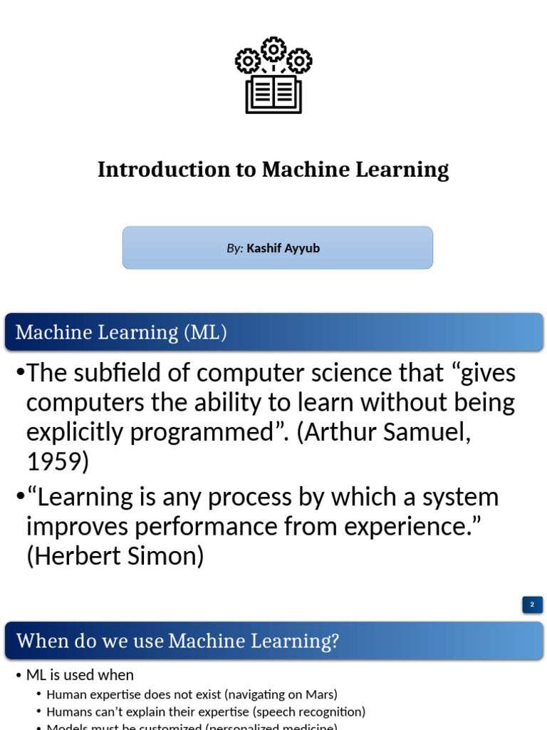 01 - Introduction To Machine Learning | PDF | Machine Learning | Statistical Classification
