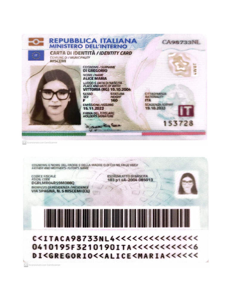 Carta D'identità | PDF