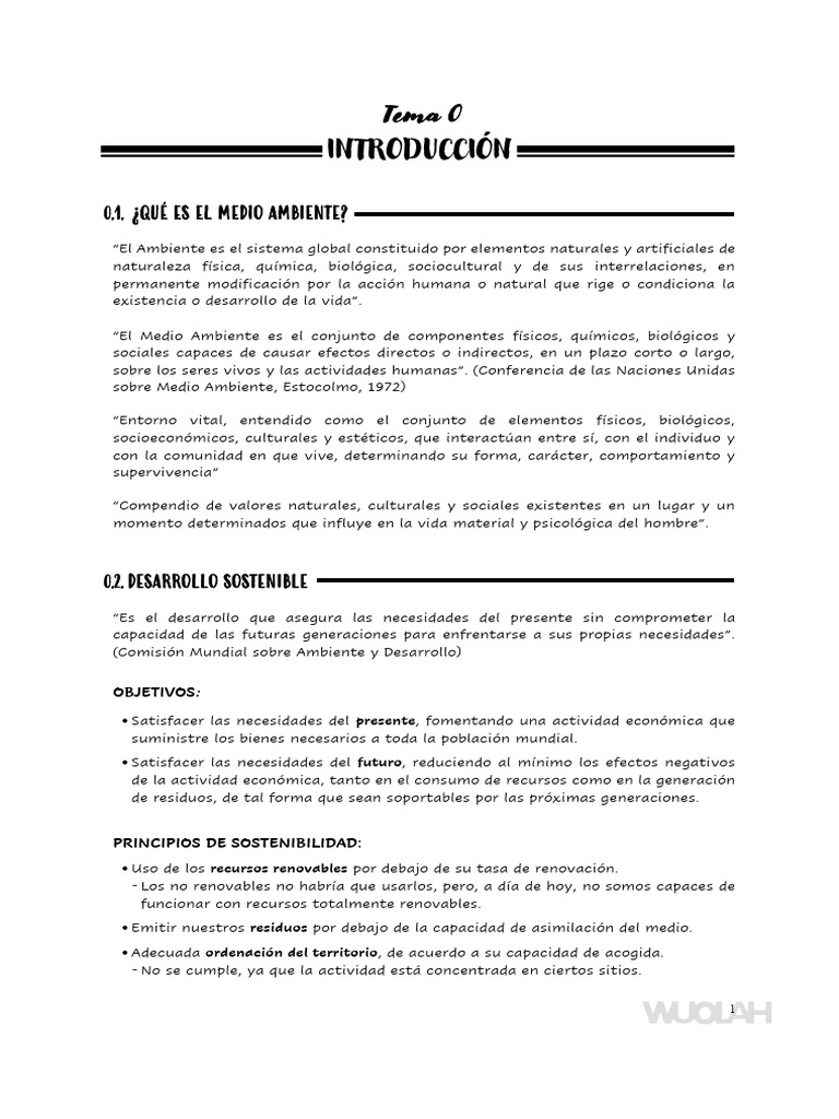 Tema 0 | PDF | Sustentabilidad | Desarrollo sostenible