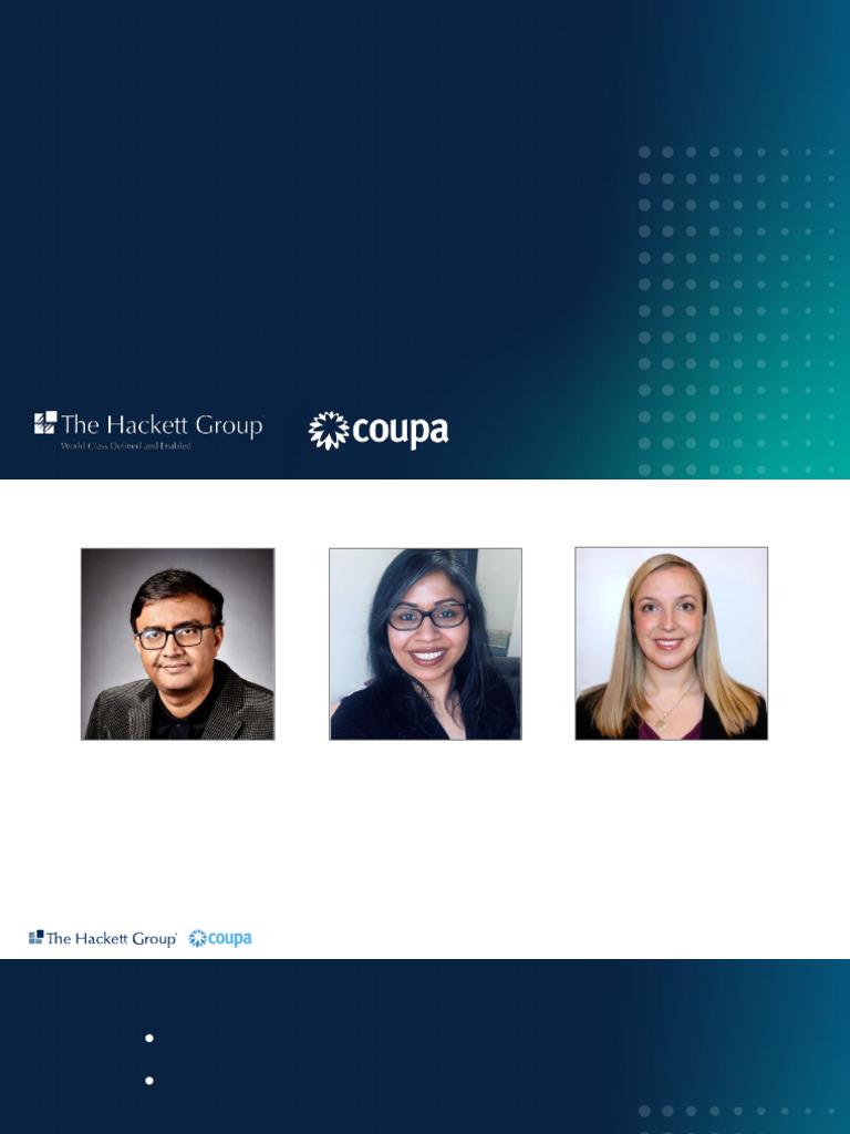 Slides-Hackett Coupa SC Outlook Webinar | PDF | Supply Chain | Inventory