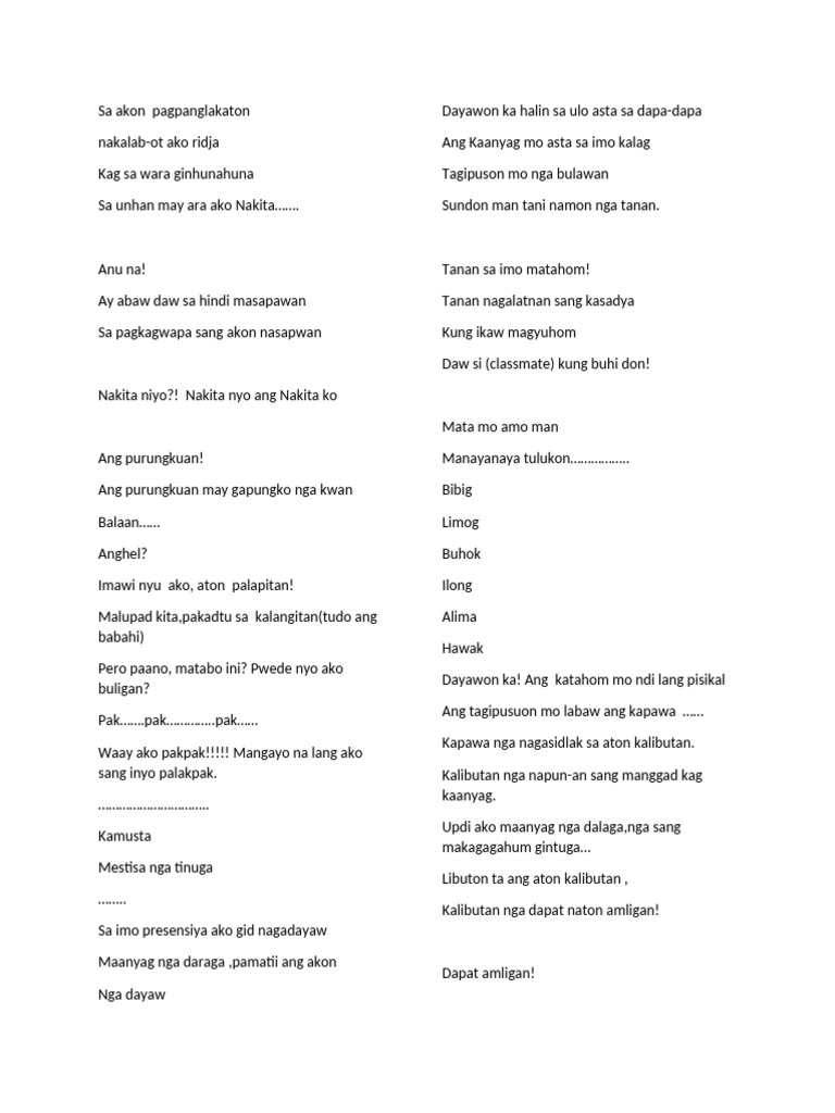 Sa Akon Pagpanglakaton | PDF