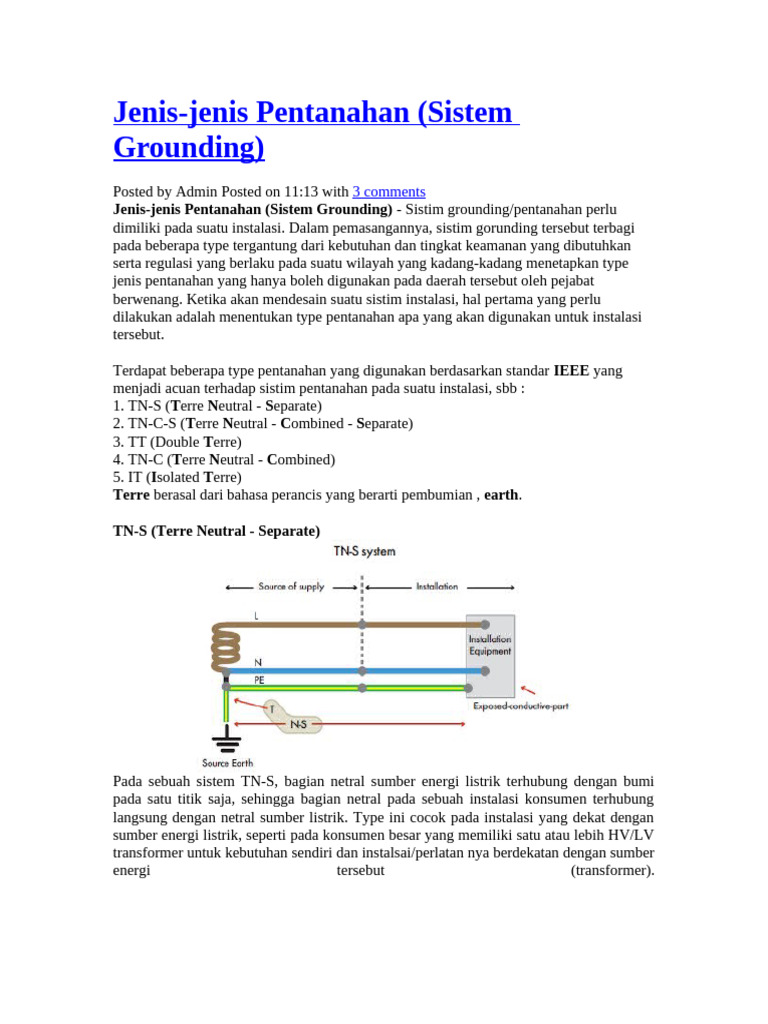 Jenis grounding | PDF