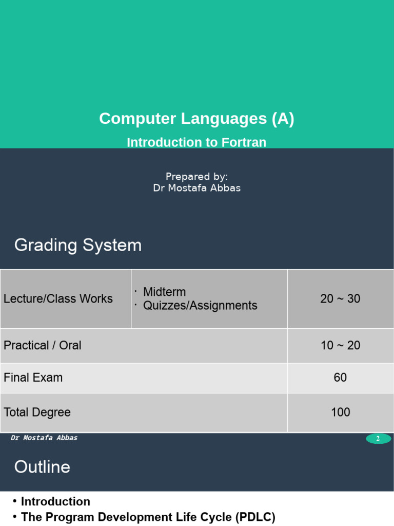Lecture - 1 - Introduction - Abbas | PDF | Programming | Computer Program